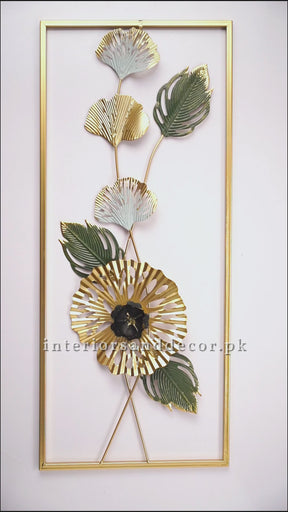 (27x12 INCHES) Premium Quality Metal Flower Frame – Elegant Decorative